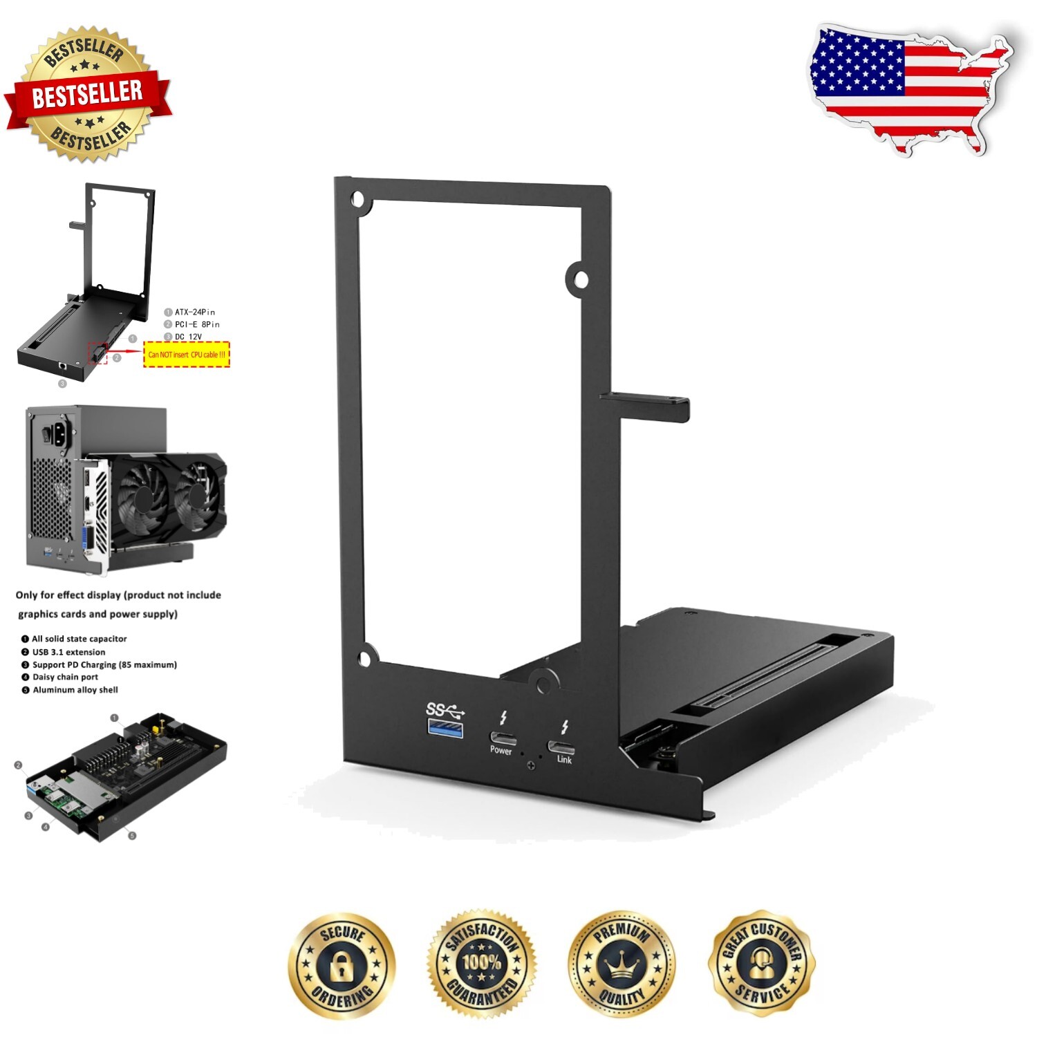 Mini EGPU Dock Station - Portable Thunderbolt 3 Compatible with 85W ...