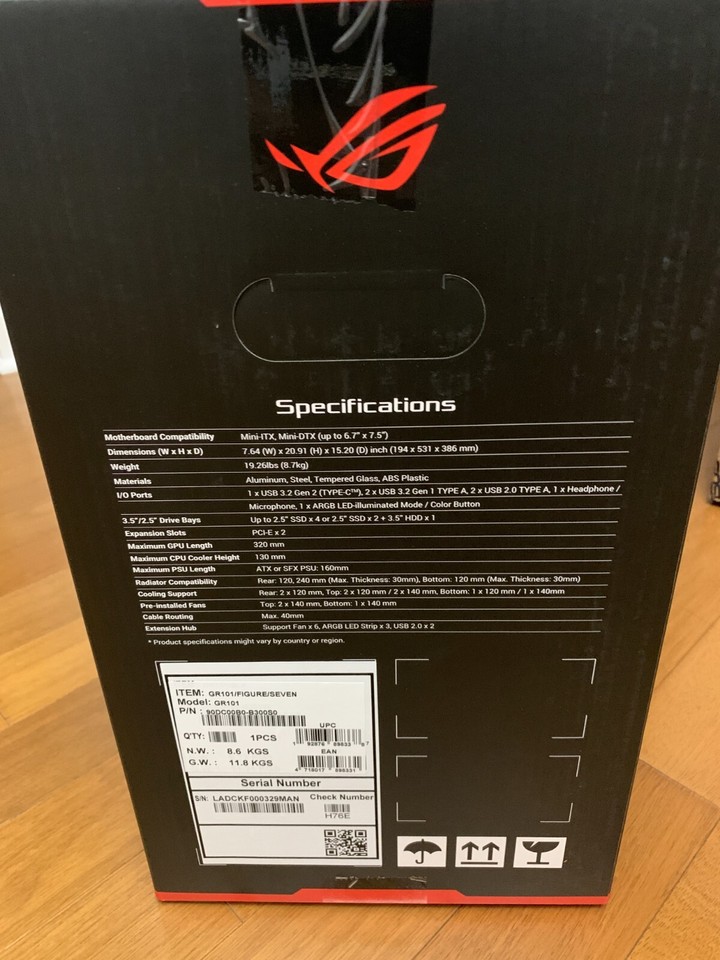 ASUS Rog Z11 Mini-ITX Gaming Case with Patented 11 Degree Tilt Design ...