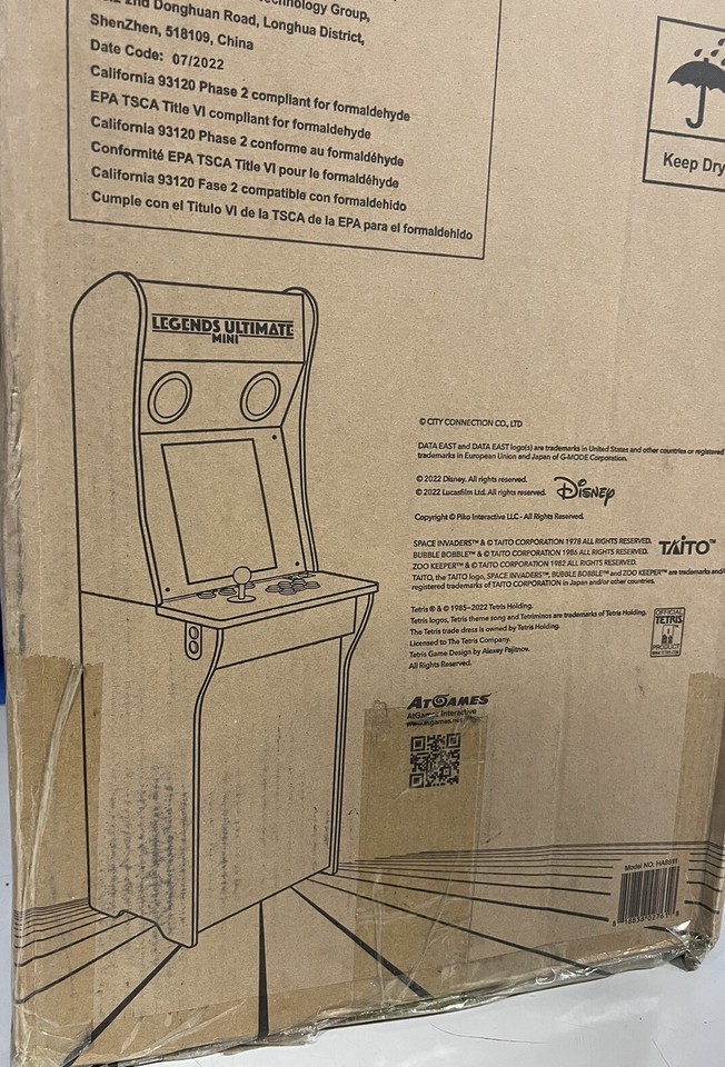 Legends Ultimate Mini, Full Height Arcade Game Machine, Home Arcade ...