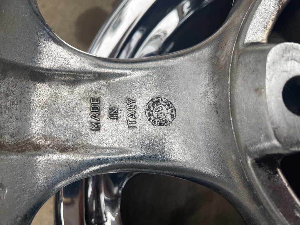 SET OF 4 OEM GENUINE PORSCHE CHROME RIMS 17" SIZE - MADE IN ITALY-ONE ...