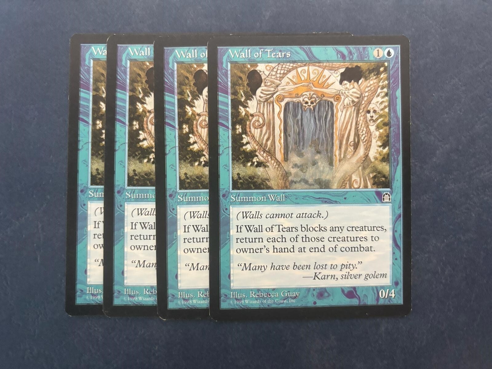 MTG 4X STRONGHOLD WALL OF TEARS NM MAGIC THE GATHERING CREATURE ...