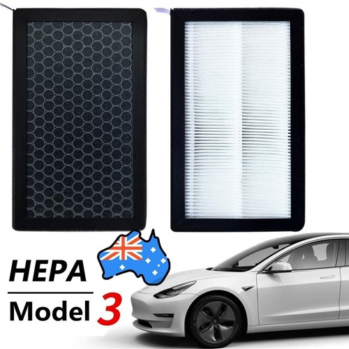 For Tesla Model 3 Air Conditional Air Filter HEPA 2 Pack with Activated ...