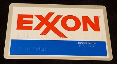 Exxon credit card exp 1985 ~ our inventory # cb1117 | eBay