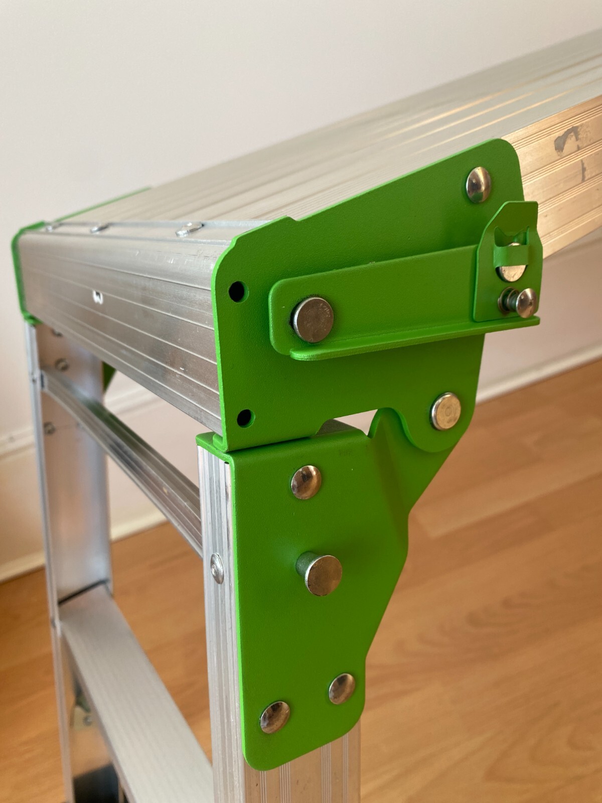 NEW 100cm Heavy Duty Aluminium Work Bench Platform 2 Step Ladder ...