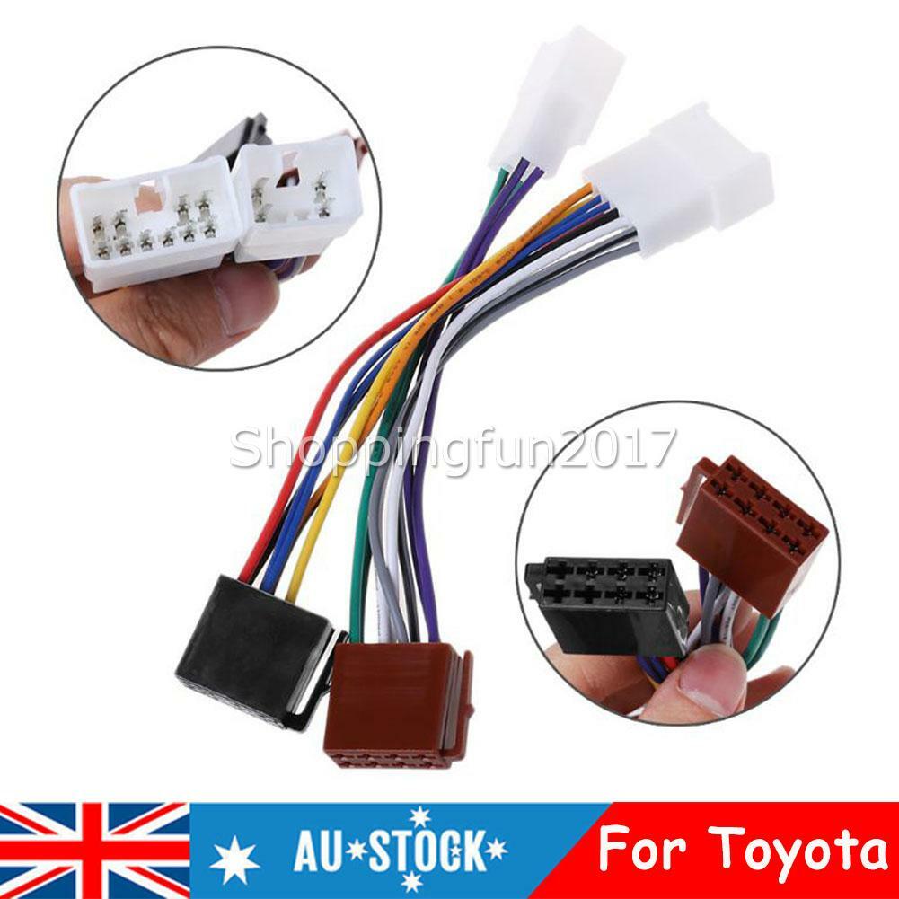 fit Toyota ISO WIRING HARNESS stereo radio plug lead wire loom ...
