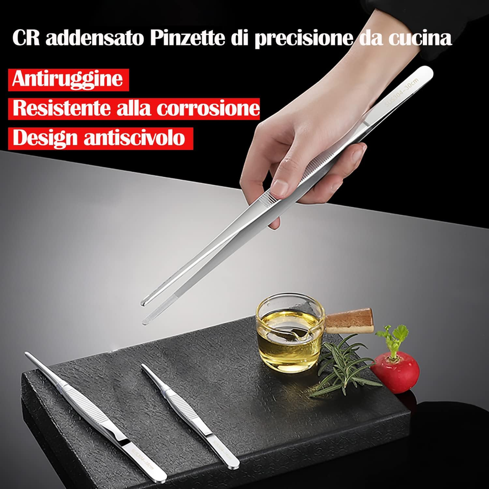 2 Pezzi Pinze Da Cucina (20 Cm E 30 Cm), Pinze Chef, Pinza Chef ...