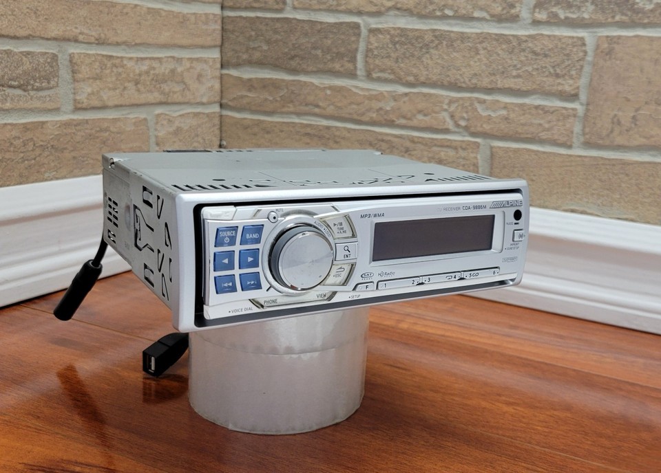 EXTREMELY RARE ALPINE CDA-9886M CD PLAYER w/ BLUETOOTH adapter USB ...