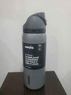 Owala FreeSip Stainless Steel Water Bottle / 32oz / Color: Grayt | eBay