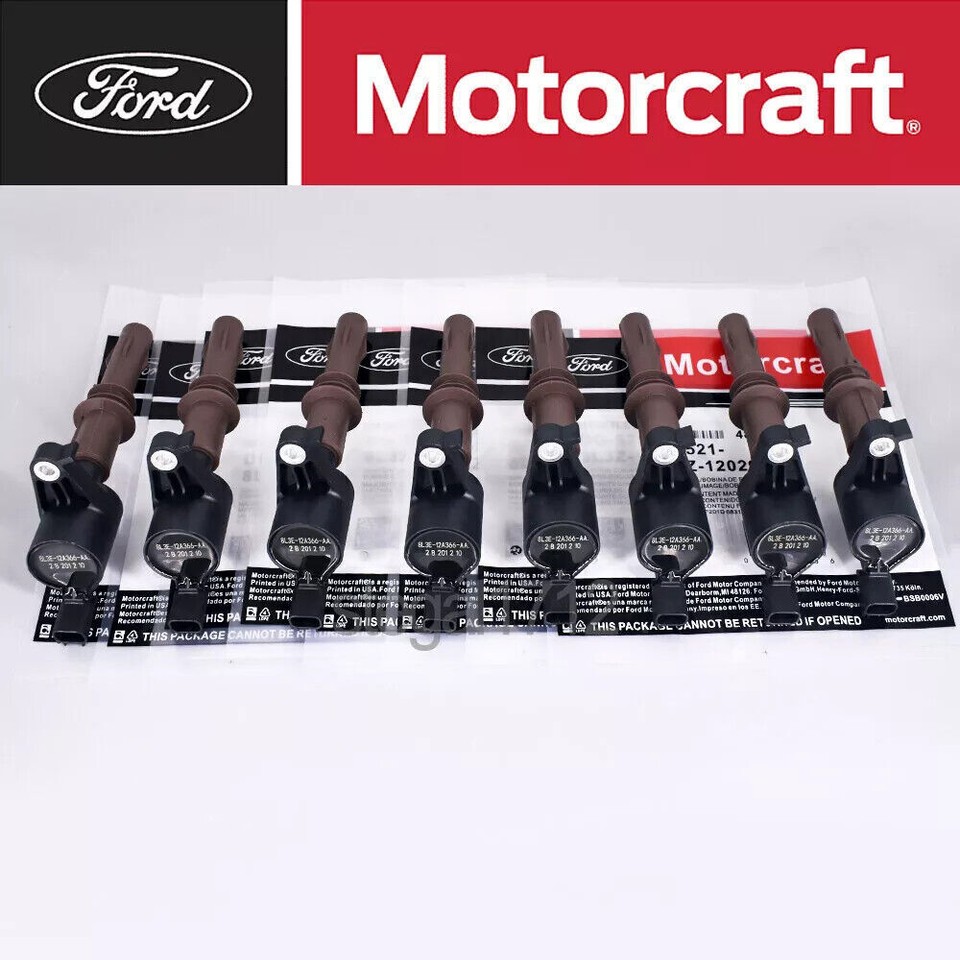 8PC Motorcraft Ignition Coil DG521 & Spark Plug SP509 Fit Ford F150 4.6 ...