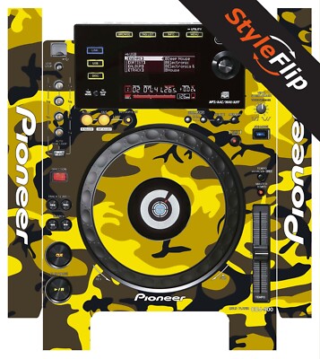 Pioneer CDJ-900 Skin | Camo Yellow | Protective Decal | StyleFlip Skins ...