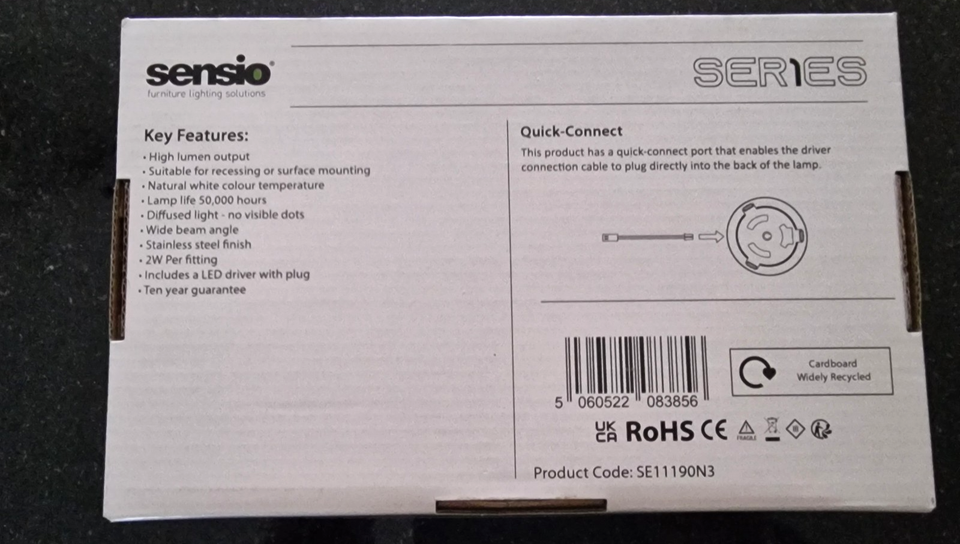 Sensio Zeta LED Surface Mount Under Kitchen Cabinet Spot Lights Kit ...