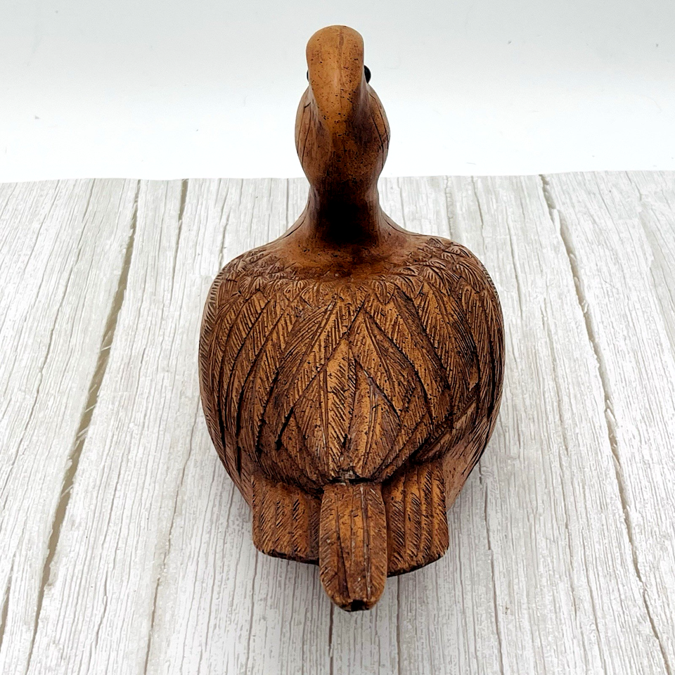Female Mallard Duck Figurine Pecan Shells and Resin Mold Wood Carved ...
