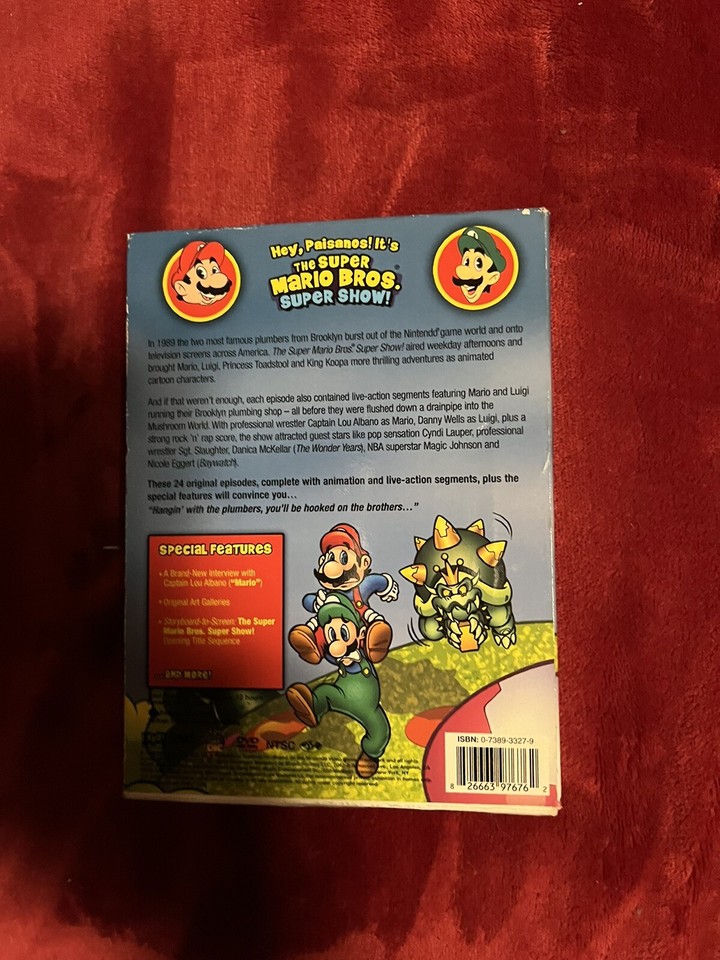 Super Mario Brothers DVD Super Show Volume 1 Disc Set Mario & Luigi ...