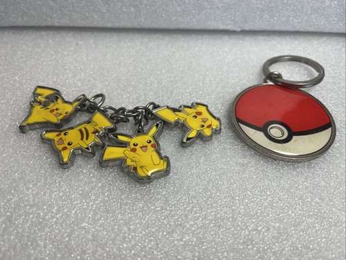 Pokemon Ball And Pikachu Four Figures Metal Keychain Pendants ...