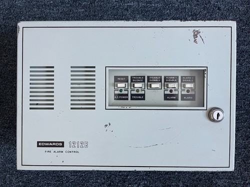 Edwards EST 1212B Fire Alarm Control Panel 12 VDC COMPLETE USED TESTED ...