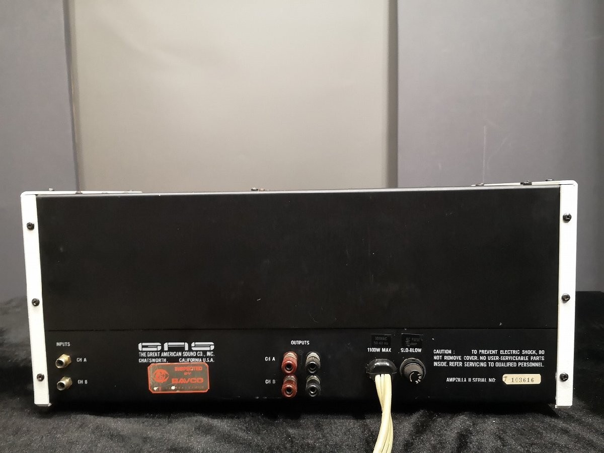 Great American Sound GAS AMPZILLA II Stereo Power Amplifier Tested JP ...