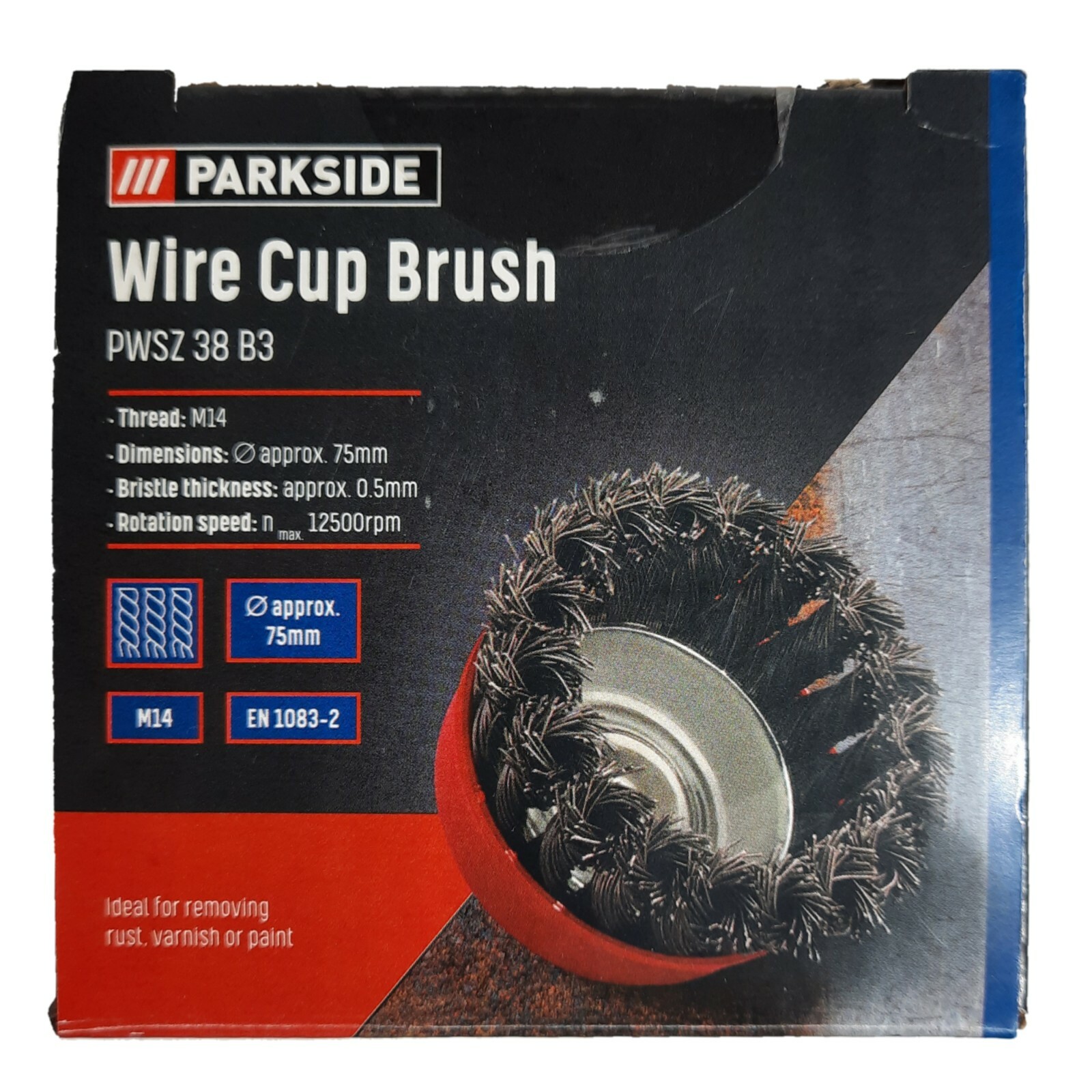 Parkside 125mm Metal Diamond Cutting Grinding Disc Wire Cup Brush Angle ...