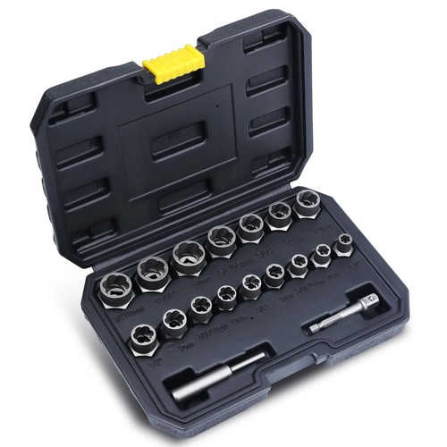 Impact olt & Nut Remover Set 18 Pieces olt Extractor Tool Set Stripped ...