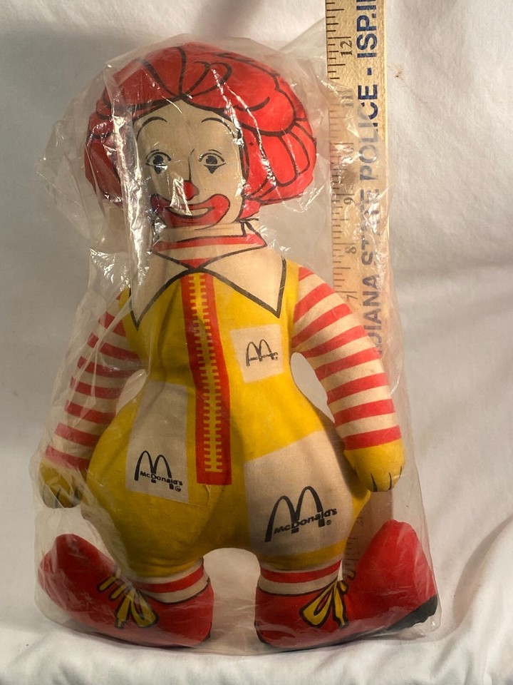 Ronald McDonald Doll Plush Toy 12 inches New Factory Sealed Vintage ...
