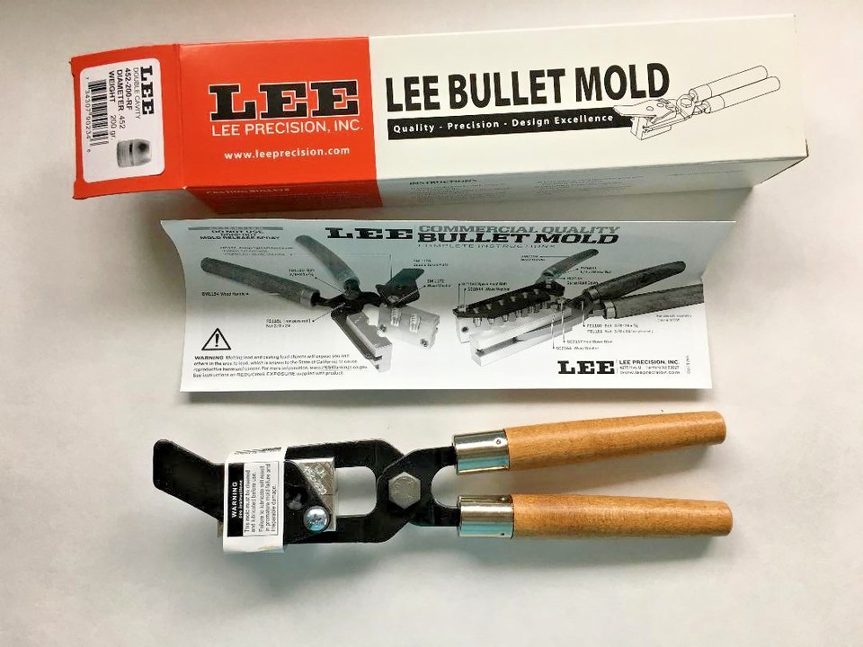 LEE 90234 452-200-RF 2-CAVITY BULLET MOLD 45 ACP, 45 Auto Rim, 45 Long ...