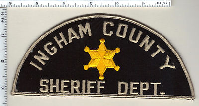 Ingham County Sheriff (Michigan) 1st Issue Shoulder Patch from 1987 ...