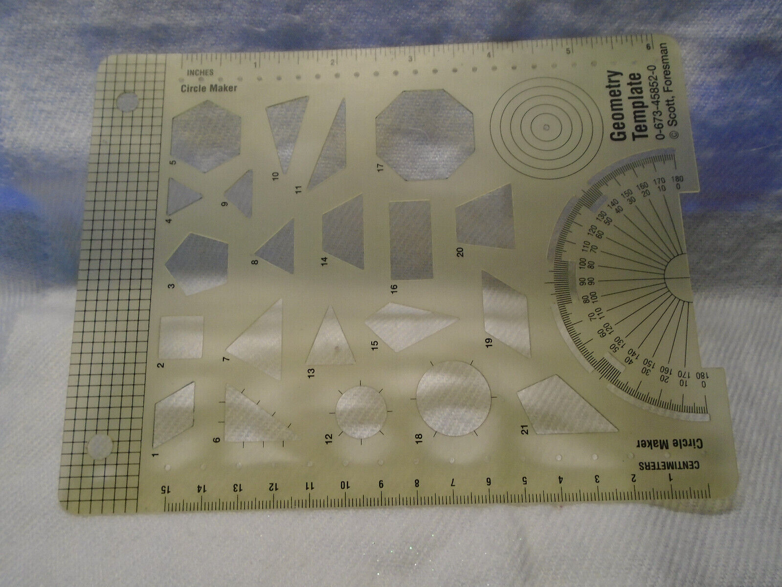 Geometry Template with circle markers ~Plastic~ | eBay