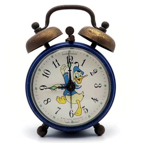 Disney Donald Hand-wound Alarm Clock Phinney-Walker Made in West ...