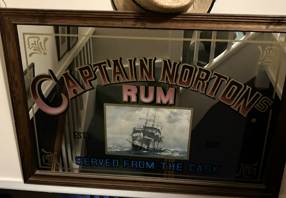Vintage Pub Mirror Captain Norton's Rum 95cm x 65 cm | eBay UK