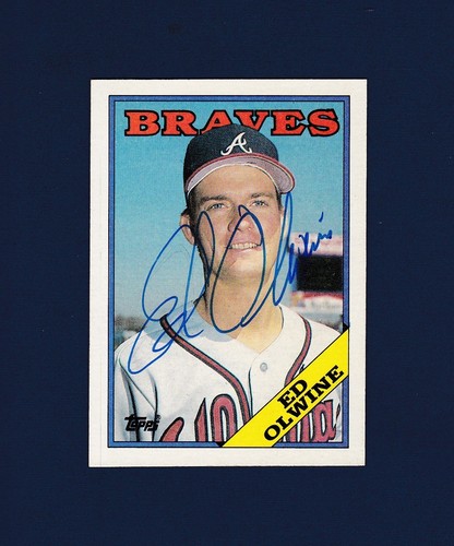 Ed Olwine signed Atlanta Braves 1988 Topps baseball card | eBay