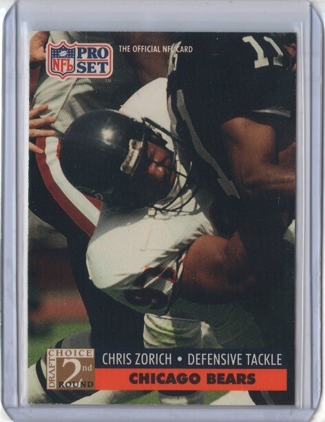 CHRIS ZORICH 1991 Pro Set RC Rookie #778 Bears Notre Dame | eBay