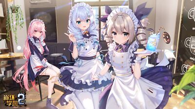 Anime girls digital art artwork 2d gejigejier maid Playmat Game Mat ...