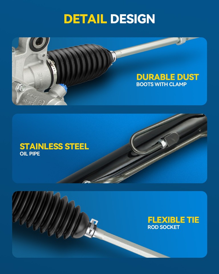 Power Steering Rack & Pinion Assembly Inner Tie Rods For 1980-1993 Ford ...