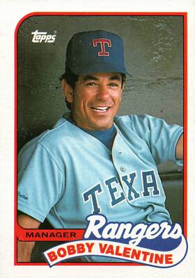 1989 Topps # 314 Bobby Valentine Texas Rangers | eBay