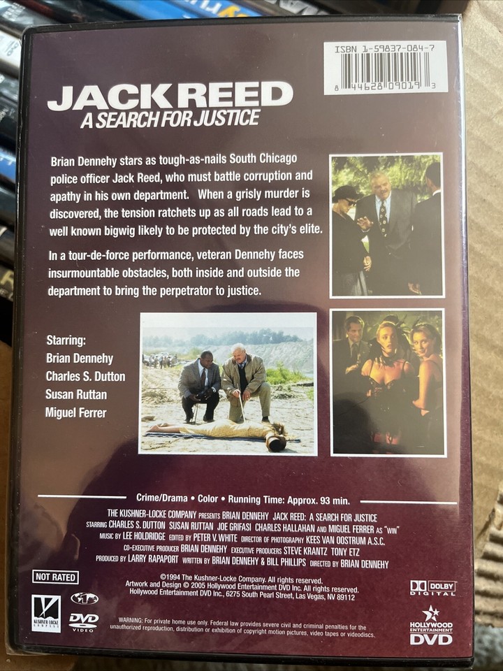 Jack Reed: A Search for Justice (DVD, 1994) Dutton/Ruttan/Grifasi ...