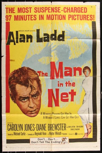 The Man in the Net (1959) - original movie poster - Alan Ladd - Michael ...