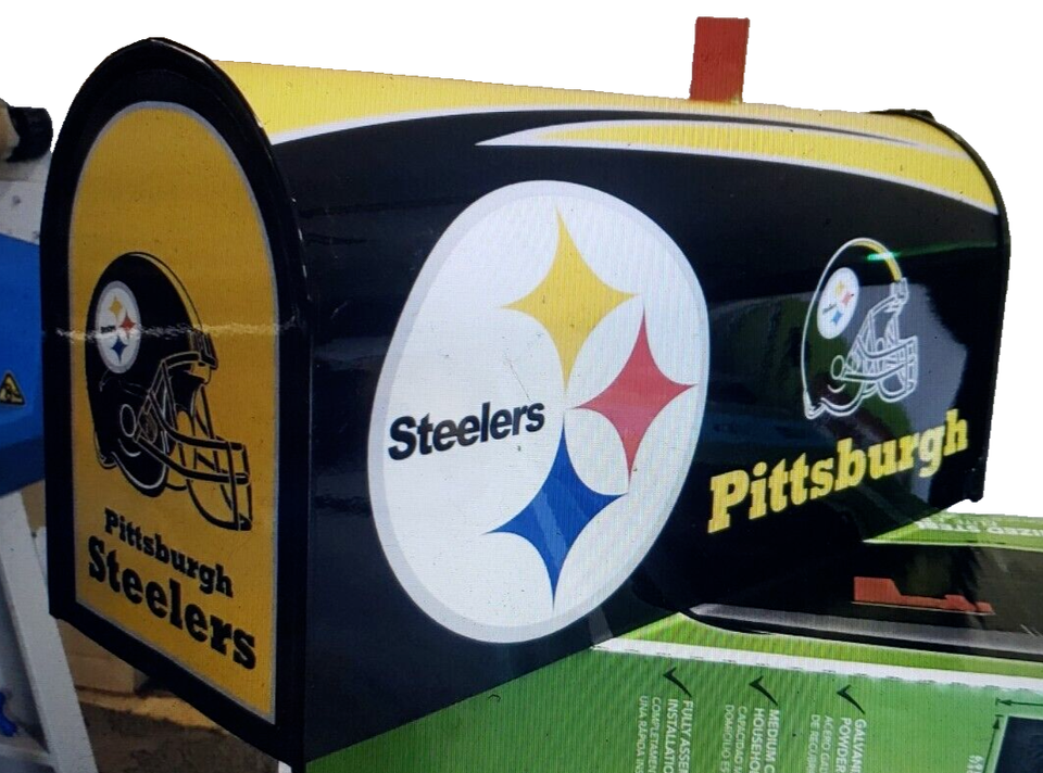 Pittsburgh Steelers Mailbox~JERSEYS~HELMETS~HATS~BOBBLEHEADS~TICKETS | eBay