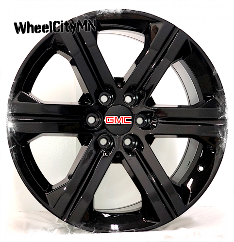 22" gloss black OE 5667 replica 19301157 rims fits GMC Sierra Yukon ...