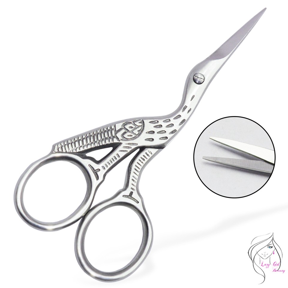 Stork Embroidery Scissors And Cross Stitch Sewing Craft Bird Small Tool ...