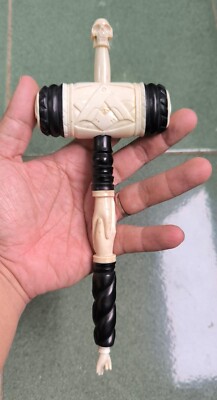 Custom order ! Masonic Gavel From Wood & Deer ANTLER Hand Carved (Ready ...