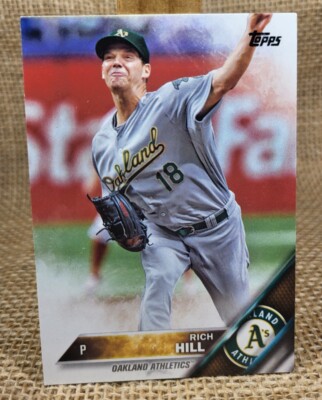 2016 Topps Series 2 Rich Hill Baseball Card #491 Athletics FREE S&H A8 ...