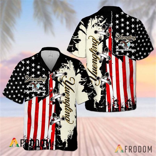 Vintage USA Flag Yuengling Printed Hawaiian Shirt S-5XL | eBay