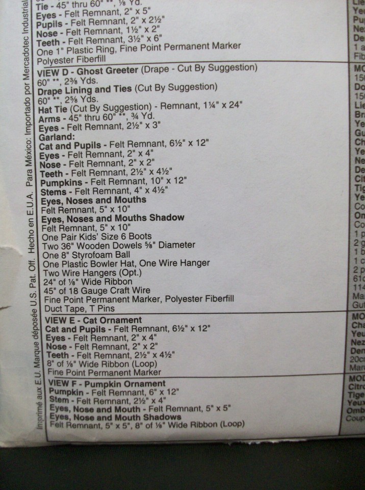 McCall's Pattern 2329 Halloween Tree / House Witch Ghost Cat Pumpkin ...