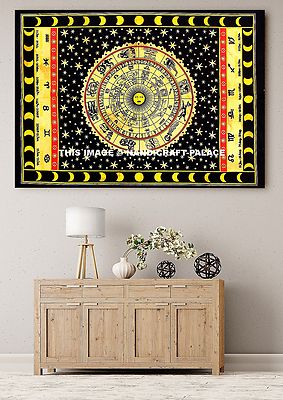 Horoscope Tapestry Indian Zodiac Astrology Boho Dorm Decor Table Cloth ...