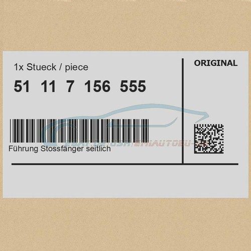 Original BMW 51117156555 - Führung Stossfänger seitlich links 3er | eBay