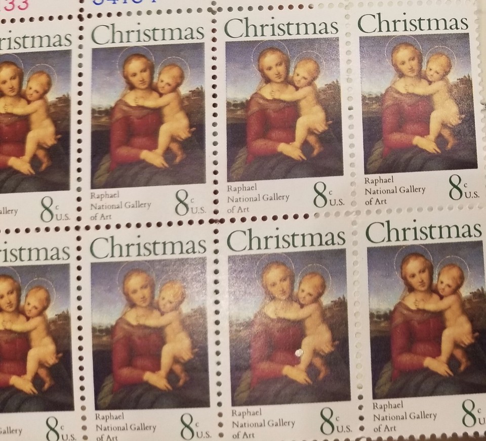 LG CHRISTMAS STAMP PB LOT NATIVITY~ANGELS~MADONNA CHILD~1414~1444~1471 ...