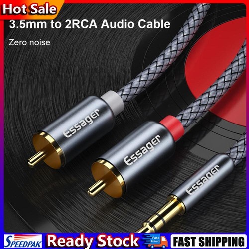 RCA Aux Cable 3.5mm Jack to 2 RCA Audio Cable Y Splitter (5m) Hot | eBay.de