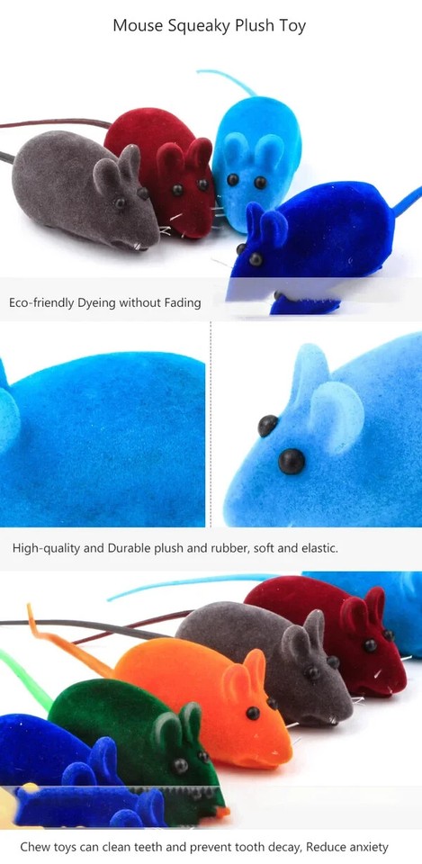 Rubber Rascal Squeaky Mouse Cat Toy | eBay