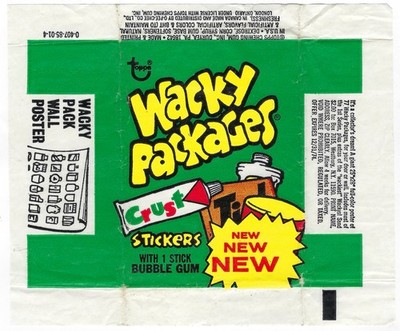 1974 Wacky Packages 9th Series WAX PACK WRAPPER w/wall poster ad 0-407 ...