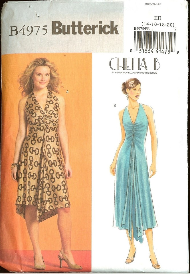 OOP Butterick Sewing Pattern Misses Dress Plus Size 14 - 20 or 14 -22 ...