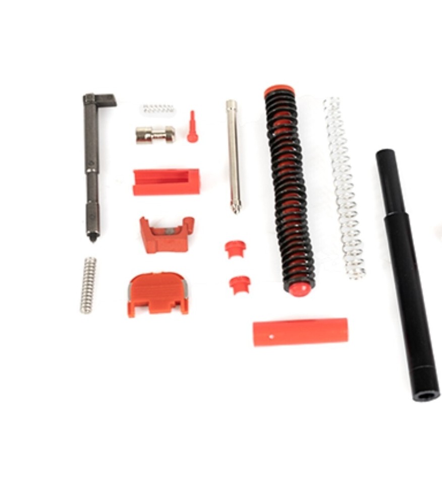 Red Glock 19 17 Complete Slide + Lower Parts Kit GEN 3 Trigger LPK G19 ...